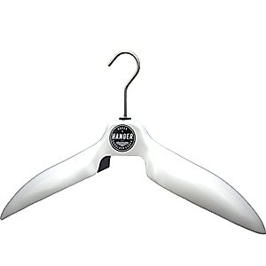 Suit Coat Hanger & Wardrobe Hanger 'Shoulder Saver' by BAKER HANGER - USA Made - 6 Inch Hook (White)