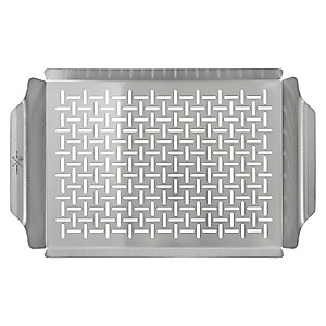 Little Griddle - Large Pro Grill Pan, High sidewalls with built-in handles, Stainless Steel Material, Big Food Capacity and Vented Design - Durable and Easy to Clean