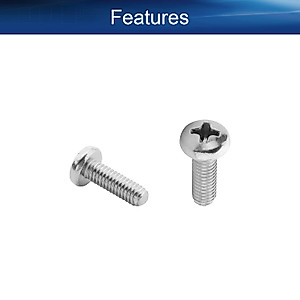 Yinpecly 30Pcs Knob Pull Machine Screw M4 x 12mm Machine Screws Pan Phillips Cross Head Screw 304 Stainless Steel Fasteners Bolts Silver Gray Replacement Screws for Cabinet Pulls Kitchen Handles