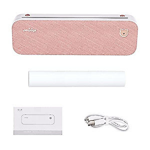 Bisofice PeriPage Portable Printer, A4 Wireless Bluetooth Travel Printer, Portable Thermal Printer Compatible with Android and iOS, Support 2''/3''/4'' Paper Width, Mobile Printer