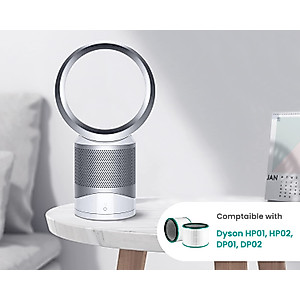 2-Pack MESTICA HP01/HP02 Air Purifier Replacement Filter, 3-in-1 H13 Ture HEPA Air Replacement Filter for Dyson Pure Hot + Cool Link Air Purifier HP01, HP02, DP01,DP02
