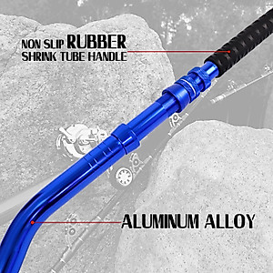 Fiblink Bent Butt Fishing Rod 2 Piece Swivel Tip Saltwater Trolling Rod Big Game Roller Rod Conventional Boat Fishing Pole with Roller Guides (6' 80-120lbs)