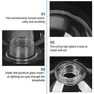 Glass Globe Lamp Shade Clear Ball Lampshade Cover Wall Sconces Chandelier Fixture Replacement Globes for Pendant Light Wall lamp