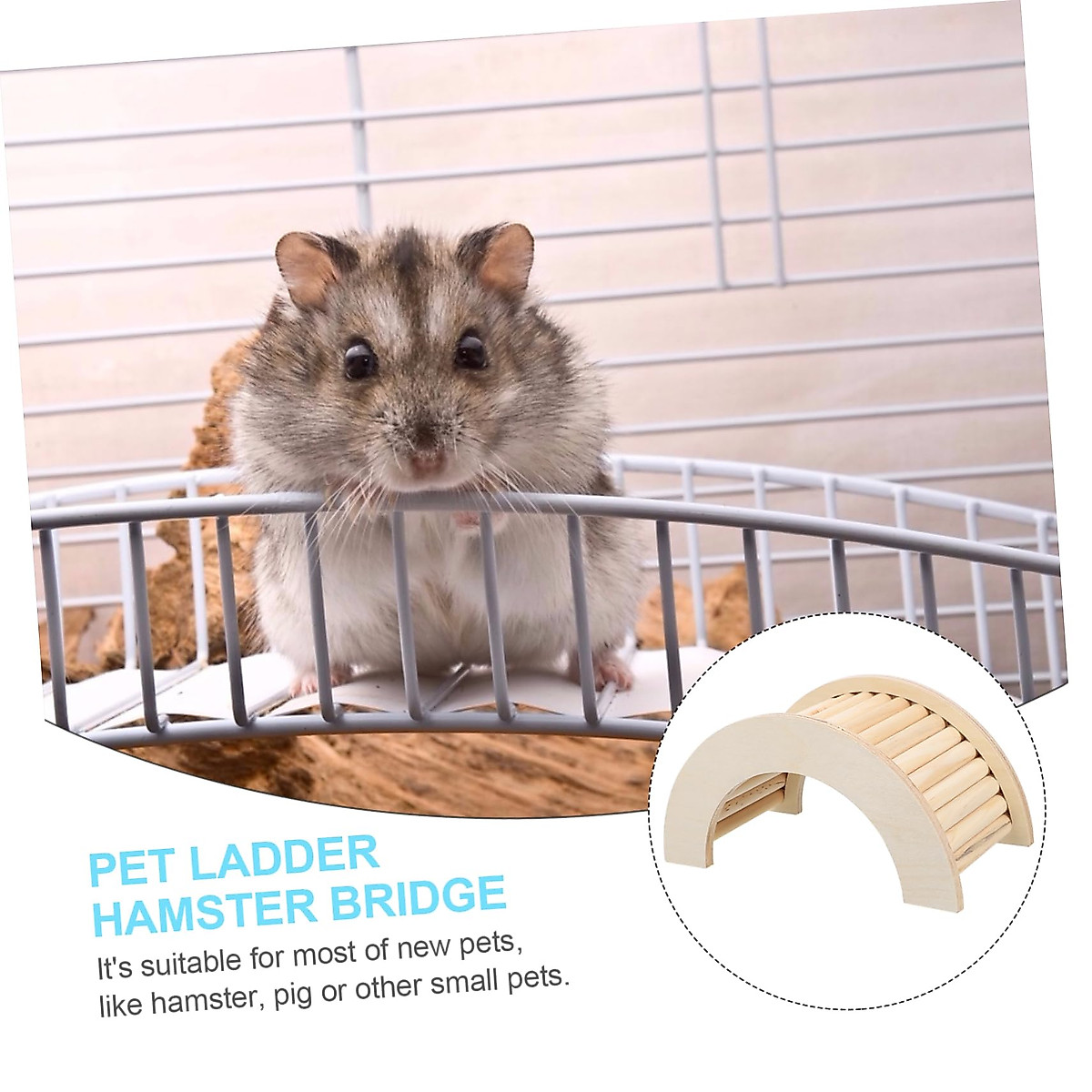Balacoo 1Pc Hamster Climbing Ladder Toys for Hamsters Lovely Climbing Bridge Hamster Climbing Toy Bendy Bridge Hamster Rat Exercise Toy Candy Toys Hamster Hiding Place Seesaw Arched Wooden