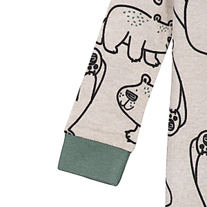 Gerber Baby Boys' 2-Pack Footed Pajamas, Bear Green Stripes White, 12 Months