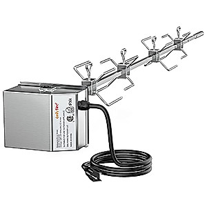 onlyfire Stainless Steel Grill Rotisserie Kit Replacement for Weber Genesis II and Genesis II LX 4 & 6 Burner Grills, Genesis 2022 4 Burner Gas Grills