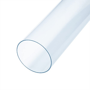 POWERTEC 70272-P4 Clear PVC Pipe 4" x 36" Long, 4PK, Rigid Plastic Tubing for Dust Collection Hose & Fittings