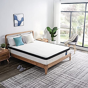 Inofia Full Mattress, 10 Inch Full Size Hybrid Mattress in A Box, Motion Isolation Pocketspring Bed in A Box, Medium Firm, Cooling Sleeping & Pressure Relief