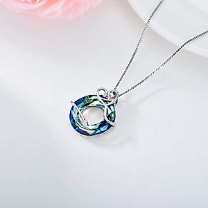 TOUPOP Nurse Gifts for Women s925 Sterling Silver Doctor Nursing Themed Necklace with Crystal Jewelry Gifts for Women Mom Student Doctor Nurse Grateful Birthday Mother's Day silver