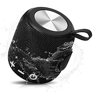 Bluetooth Speaker: Powerful Stereo Sound, IPX7 Waterproof, True Wireless Stereo Pairing, Portable Design, Latest Bluetooth V5.2 - Perfect for Realme V13 5G, Beach, Outdoor, Home, Parties- Black