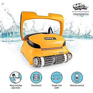 DOLPHIN Wave 80 Commercial Robotic Pool Cleaner with Caddy, Engineered for Unmatched Cleaning Performance, Ideal for Commercial Swimming Pools up to 68 Feet…