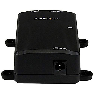 StarTech.com 1 Port Gigabit Midspan - PoE+ Injector - 802.3at and 802.3af - Wall-Mountable Power over Ethernet Injector Adapter , TAA (POEINJ1G)