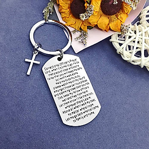 Vadaka Correctional Officer Keychain Prayer Jewelry Christian Gift Religious Jewelry Thanksgiving Day Christmas Birthday Gift from Correctional Officer Mom Wife Daughter