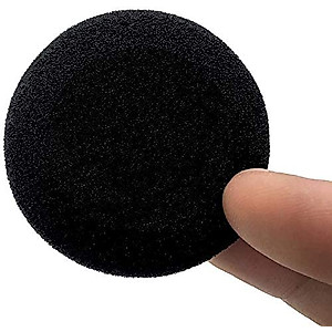 12 Pairs 45mm / 1.8inch Headset Ear Cap Replacement for Most Standard Size Ear Cushions Ear pad Cover Sponge Replacement Ear pad Headphones Black