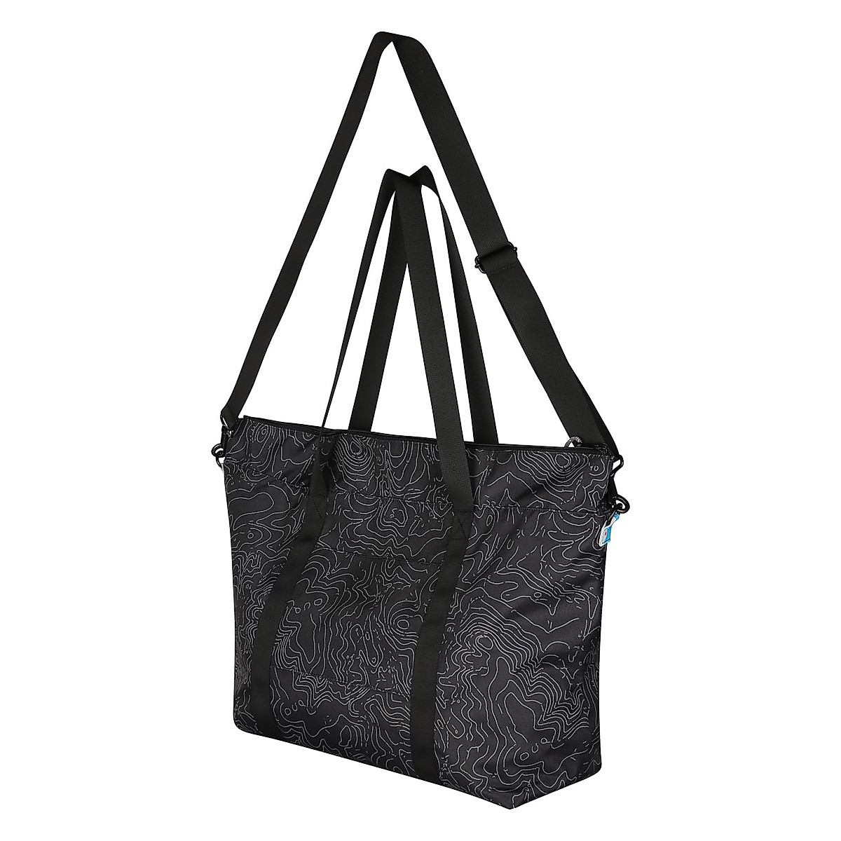 KAVU Twin Falls Tote Shoulder Strap Canvas Color Block Bag-Hemlock Grove