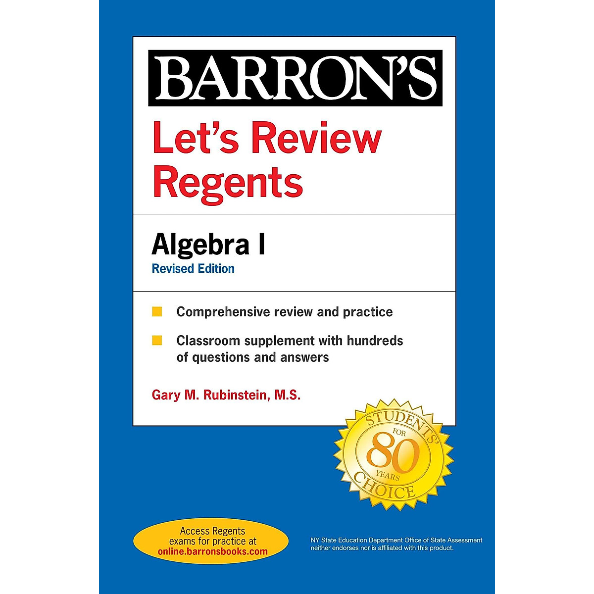Let's Review Regents: Algebra I Revised Edition (Barron's New York Regents)