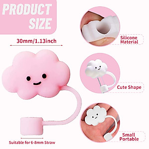 3 Pack Straw Cover for Stanley - Silicone Straw Covers Cap for Stanley Cup, Reusable Drinking Straw Tips Lids Dust for Home (Mixed Pattern (3 Pcs))