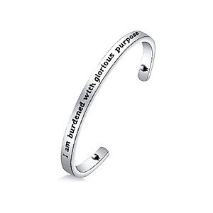 BNQL I Am Burdened With Glorious Purpose Bracelet Inspired Cuff Bracelet (cuff bracelet s)