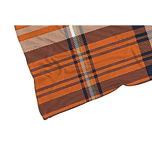Swono Plaid Throw Blanket,Orange Check Plaid Seamless Pattern Thorw Blanket Soft Warm Decorative Blanket for Bed Couch Sofa Office Blanket 40"X50"