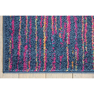 Nourison Passion Abstract Multicolor 3'9" x 5'9" Area -Rug, Easy -Cleaning, Non Shedding, Bed Room, Living Room, Dining Room, Kitchen (4x6)