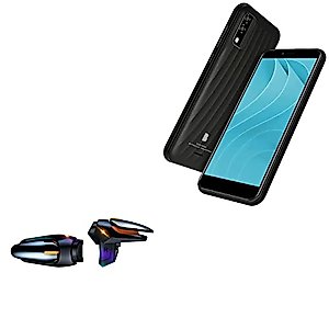 BoxWave Gaming Gear Compatible with BLU C5 Max (Gaming Gear by BoxWave) - Touchscreen QuickTrigger Auto, Trigger Buttons Autofire Gaming Mobile FPS for BLU C5 Max - Jet Black