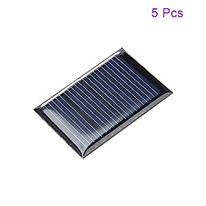 DMiotech 5 Pack 2V 60mA 43mm x 30mm Mini Solar Panel Cell for DIY Electric Power Project