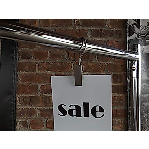 NAHANCO 610ECS12 Swivel Boot Clip Hanger, Brushed Chrome, Metal Clip, 4.5” (Pack of 12)