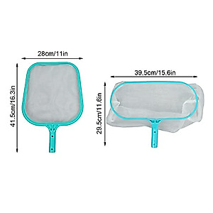 CHICIRIS Swimming Pool Leaf Skimmer, Pool Skimmer Net, Swimming Pool Net Plastic Fine Mesh Efficient Cleaning Leaf Rake with Telescopic Rod for Garden