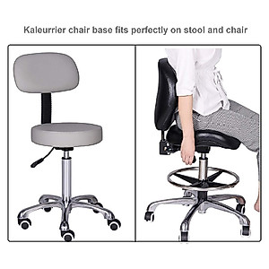 Kaleurrier Chair Stool Base,Office Chair Replacement Parts,Reinforced Sturdy Aluminum 5 Legs Base,Heavy Duty Holds up 400 lbs,in Universal Standard Size - 25 inches (25.2")