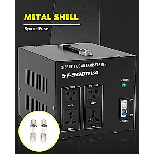 Voltage Converter Transformer 5000W Watt Heavy Duty Step Up/Down 110V to 220V Home Commercial Voltage Converter