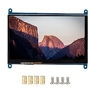 ASHATA 7 Inch Capacitive Touchscreen Monitor, 1024X600 LCD Display Screen, Support 5 Point Touch, Portable Monitor for, for Win7 Win8 Win10 System, Drive Free