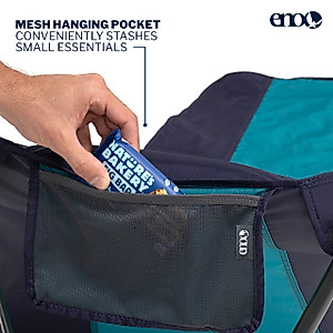 ENO Lounger GL Chair - Portable Camping Chair with Lightweight Frame & Comfortable Chair Cushions - Lounge Chair for Hiking, Camping, or The Beach - Navy/Seafoam