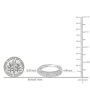 Dazzlingrock Collection 0.25 Carat (ctw) 14K Round Cut White Diamond Anniversary Wedding Band Ring 1/4 CT, White Gold, Size 7