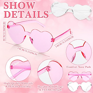 Kanayu 12 Sets Bachelorette Party Decorations Bachelorette Sunglasses Satin Bridesmaid Scrunchies Wristbands for Bridesmaids (Pink, White)