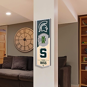 YouTheFan NCAA Michigan State Spartans 3D Stadium 6x19 Banner - Spartan Stadium