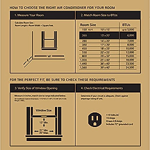 LG 6,000 BTU Window Conditioner, Cools 250 Sq.Ft. (10' x 25' Room Size), Quiet Operation, Electronic Control with Remote, 2 Cooling & Fan Speeds, 2-Way Air Deflection, Auto Restart, 115V, White