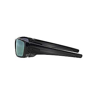 Oakley Men's OO9096 Fuel Cell Rectangular Sunglasses, Polished Black Ink/Emerald Iridium, 60 mm