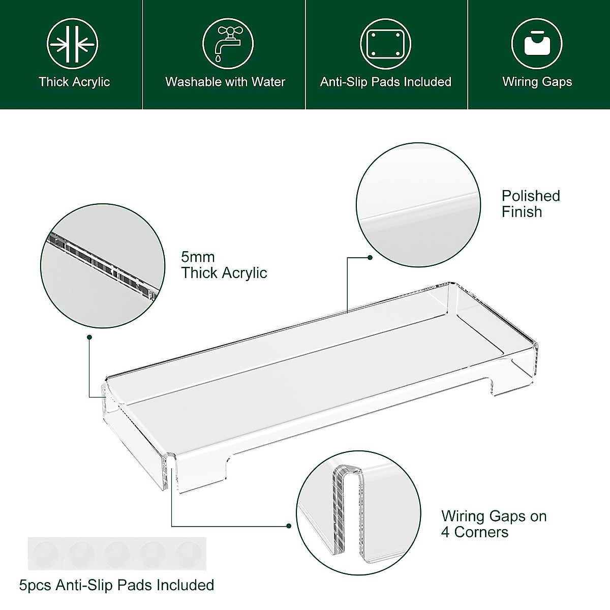 BOSSCASA Acrylic Computer Keyboard Cover, Mechanical Keyboard Dust Cover PC Keyboard Cat Protector, Cat Keyboard Protector (1 Pack, Clear)