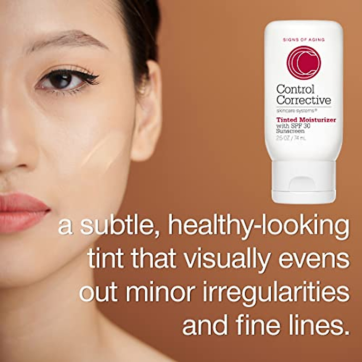 CONTROL CORRECTIVE Tinted Moisturizer With Spf 30, 2.5 Oz - Non-Greasy Hydration, Subtle, Healthy-Looking, Even Out Skin Tone, Moisturizes & Protects, Zinc, Titanium, Natural Sunscreen, Sheer Coverage