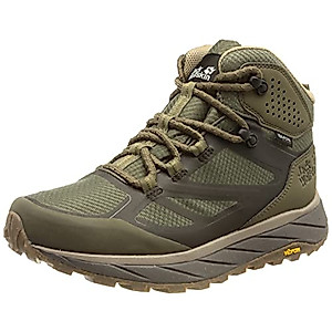 Jack Wolfskin Men's Terraventure Texapore Mid M Hiking Shoe, Brown/Beige, 11