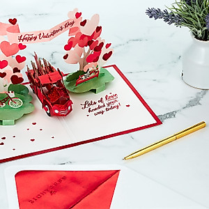 Hallmark Signature Paper Wonder Pop Up Valentines Day Card (Vintage Red Truck)