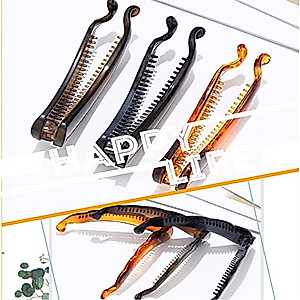BAIWANLCH 3 Pcs Banana Clips Hair Fish Combs Fish Grip Large Banana Clip Thick Fine Ponytail Holder Hairpin Banana Hair Clips for Women and Girls Hair Accessoeries
