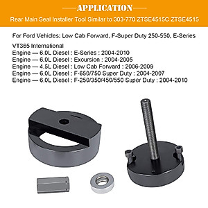 303-1259 Crankshaft Front Seal Installer Fits for Ford 6.4L Diesel and 303-770 Rear Main Seal Installer Tool Compatible with Ford 4.5L, 6.0L & 6.4L