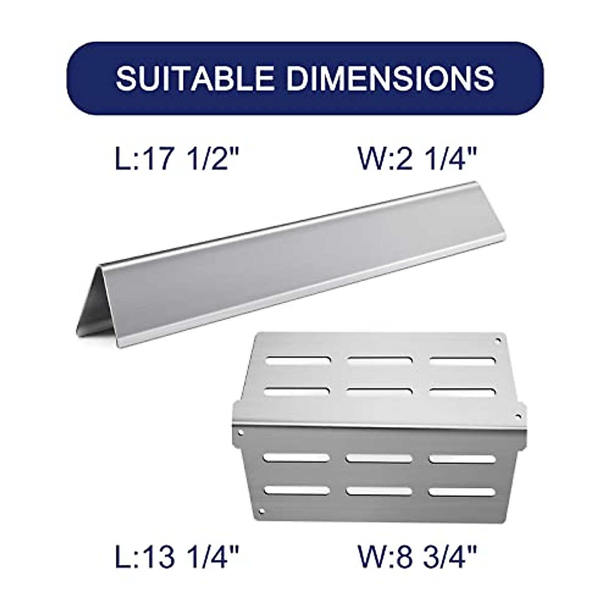 Meyafiny Replacement Flavorizer Bars for Weber Genesis Grill Parts for Weber Genesis 300 Series E/S-310 320 330 EP/cep-310 EP/cep-320 EP/cep-330(with Front Control Knob) Heating Plate(7622-2+5)
