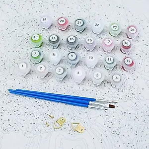 CHWGLFGG 6 Pack Landscape Paint by Number for Adults Kids Beginner, DIY Adult Painting by Numbers Kits on Canvas with Brushes and Acrylic Paint, Home Wall Decor 12 x 16 Inch