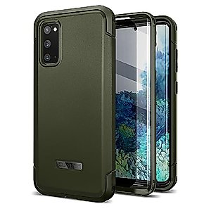 SURITCH for Samsung Galaxy S20 Case 6.2 Inch (NOT FIT Galaxy S20 FE/Plus/Ultra), (2 Front Frames) Full-Body Heavy Duty Rugged Shockproof Phone Cover with Built-in Screen Protector, Forest Green