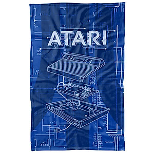 Atari Inside Out Fleece Blanket White 36X58