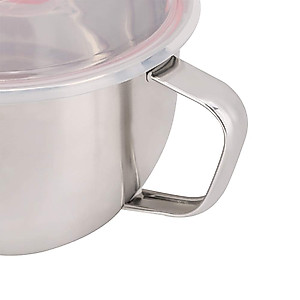 Aqur2020 1300ml Ramen Bowl with Lid Instant Noodle Bowl Stainless Bowl Portable Noodle Bowl Instant Noodle Bowl with Handle and Sealed Lid