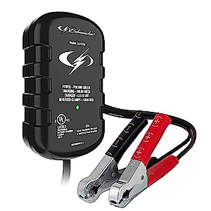 Schumacher Electric Battery Charger and Maintainer, SC1299, 2-in-1, Fully Automatic, 0.8 Amps, 12 Volt, for Motorcycle, Power Sport, Car, and Marine Batteries