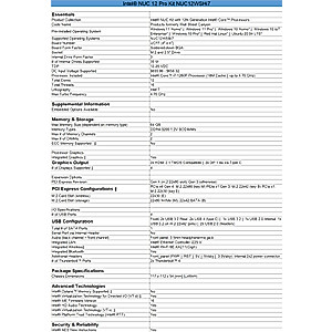 Intel NUC 12 NUC12WSHi7 Wall Street Canyon Mini Computer,12th Gen Intel Core i7-1260P,12 Processor Cores (4P+8E), 16 Threads, Intel Iris Xe Graphics,Windows11 Pro(Tall,16G RAM+512G SSD)